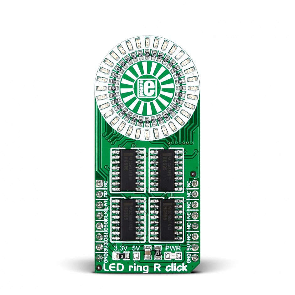 LED ring R click – board with ring of 32 red LEDs