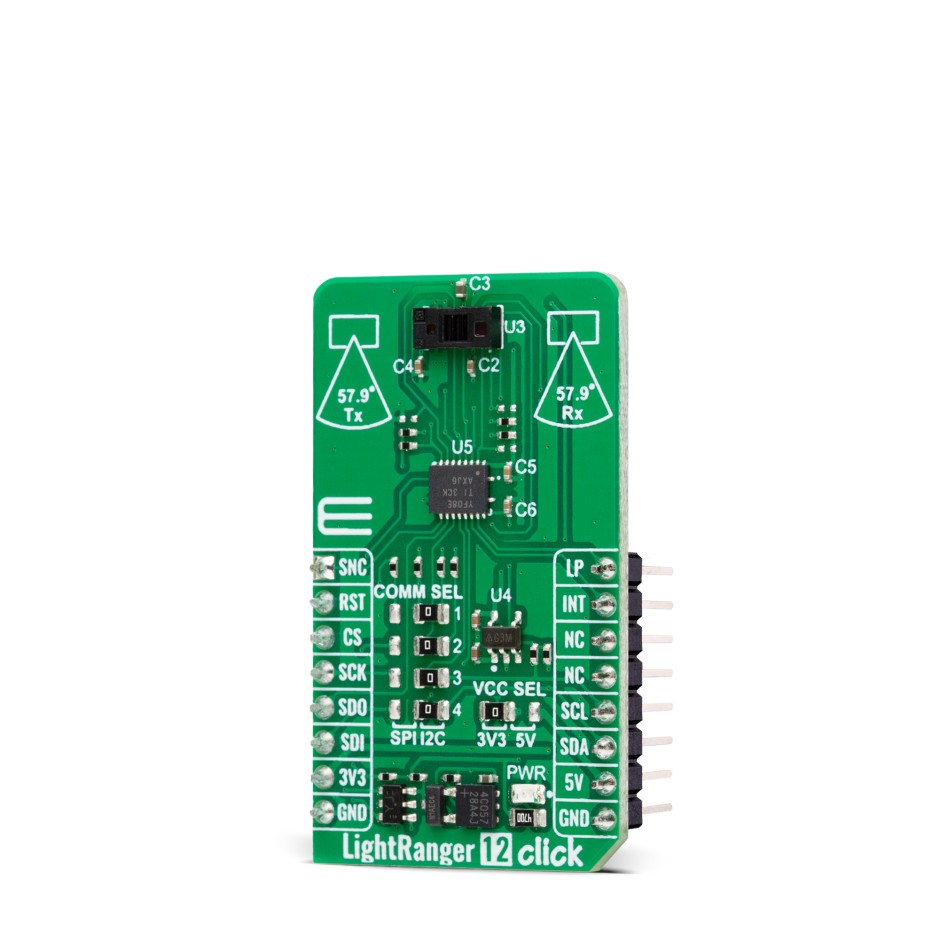 LightRanger 12 Click | VL53L8CH Time-of-Flight Sensor for Precise Ranging