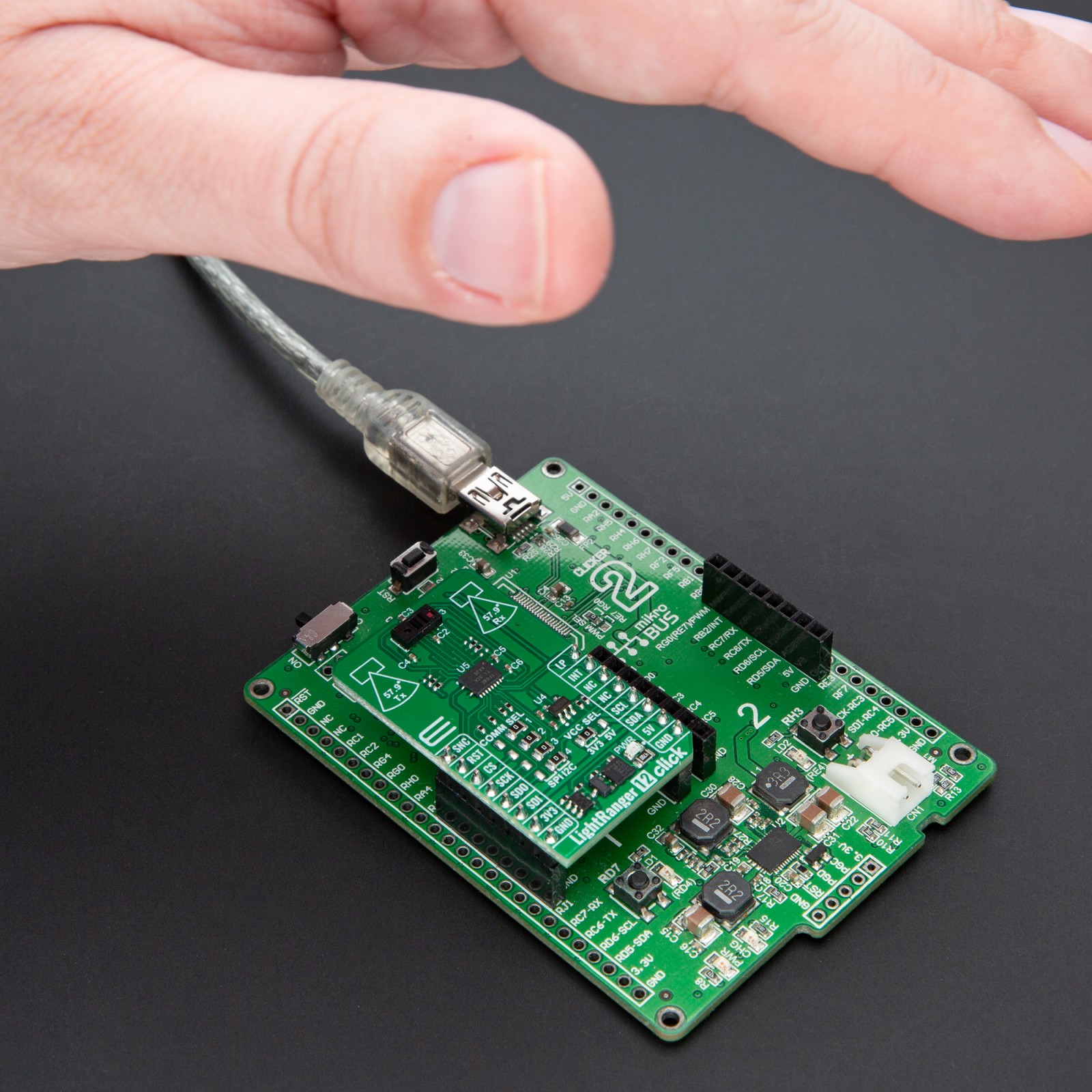 LightRanger 12 Click | VL53L8CH Time-of-Flight Sensor for Precise Ranging