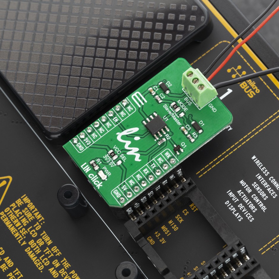 LIN Click | TLE7259-3GE Low-Side Power Switch & LIN Transceiver
