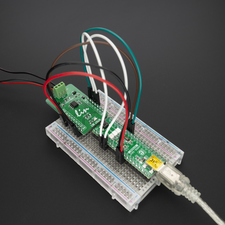 LIN Click | TLE7259-3GE Low-Side Power Switch & LIN Transceiver