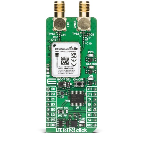 LTE IoT 24 Click - Global LTE Cat M1/NB2 Module | MIKROE-6933