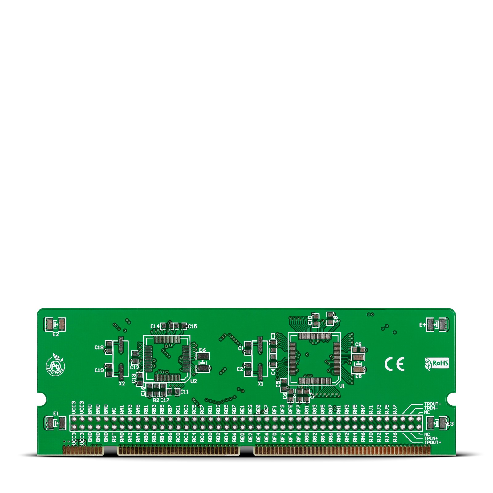 LV18F v6 64-100-pin Ethernet TQFP MCU Card Empty PCB