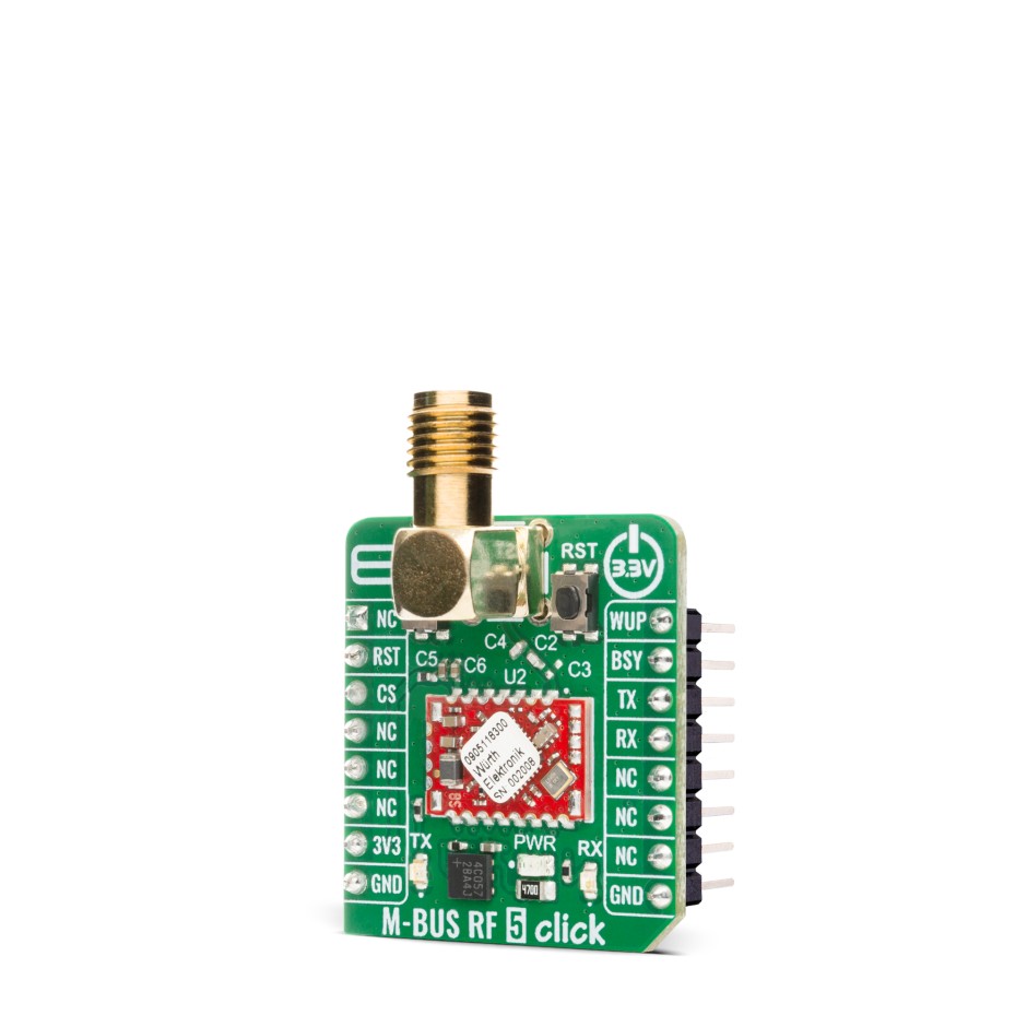 M-BUS RF 5 Click - Metis-E Wireless M-Bus module | MIKROE-6763