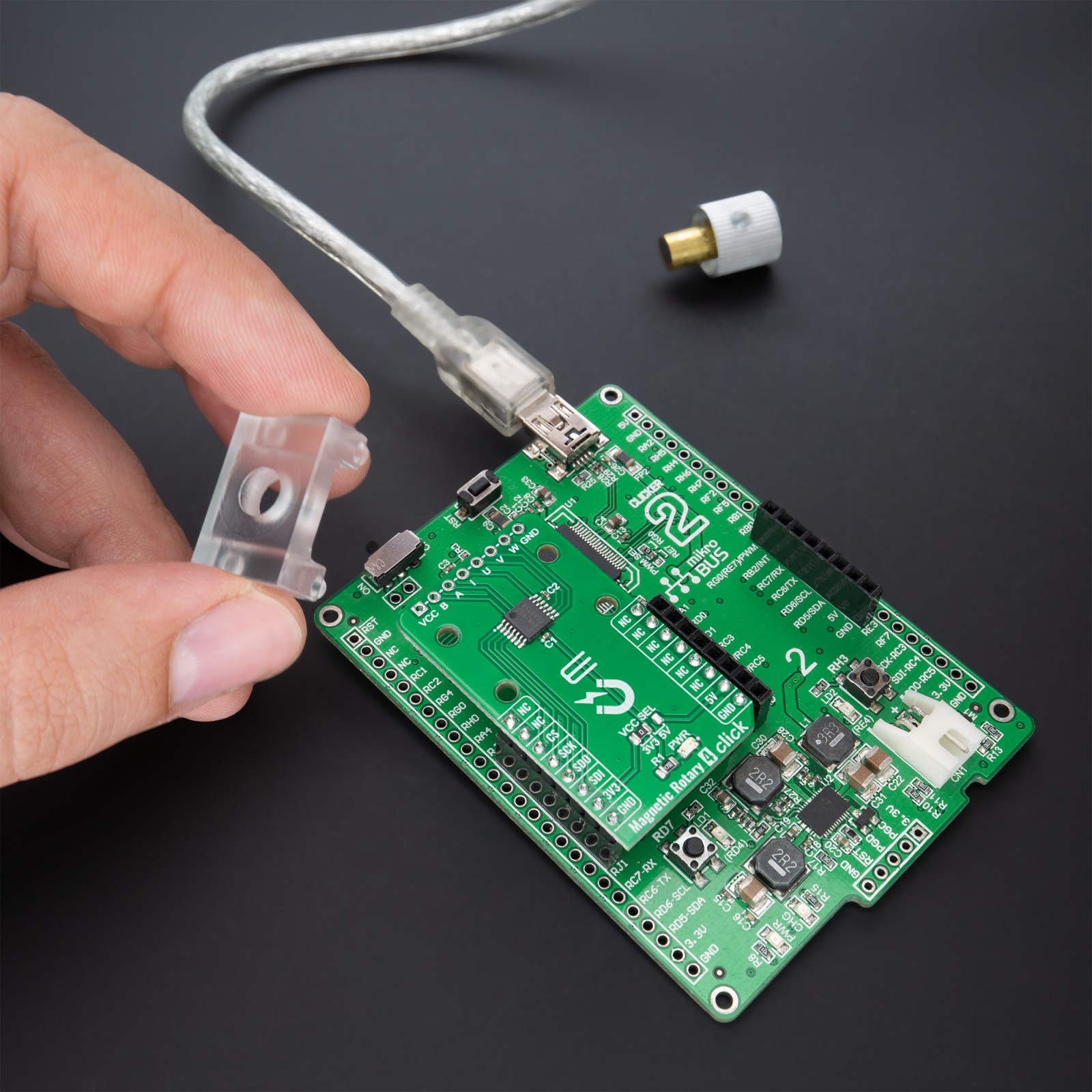 Magnetic Rotary 4 Click | Precise AS5047D 14-bit Magnetic Encoder