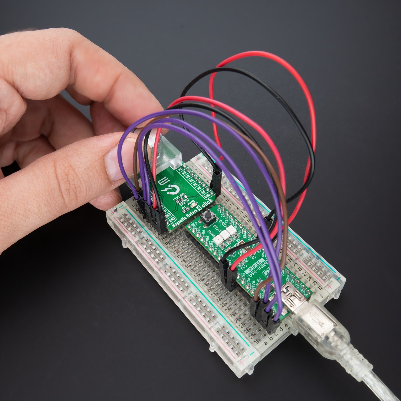 Magnetic Rotary 4 Click | Precise AS5047D 14-bit Magnetic Encoder