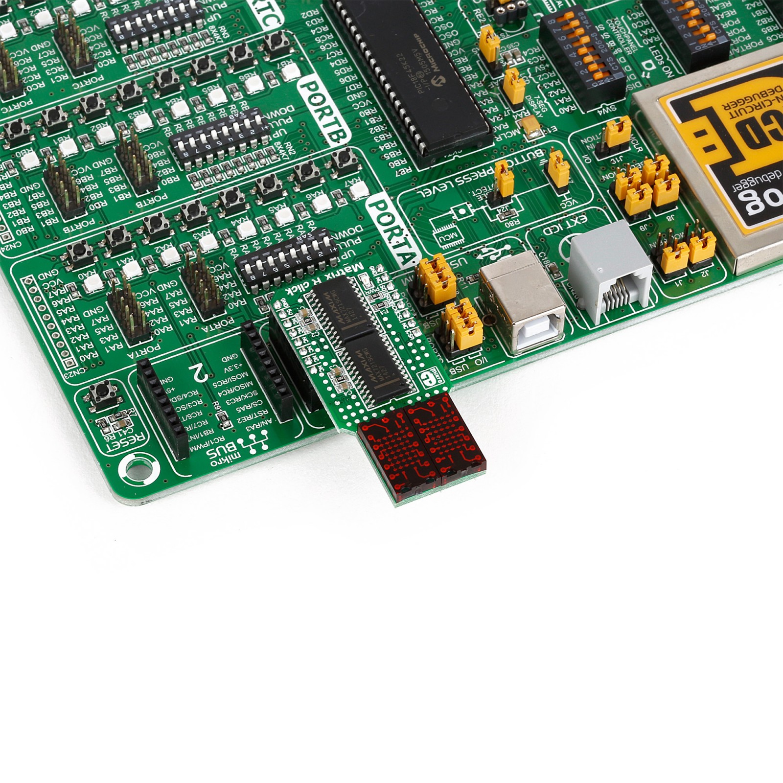 Matrix R Click Board With 7x10 Led Matrix Display