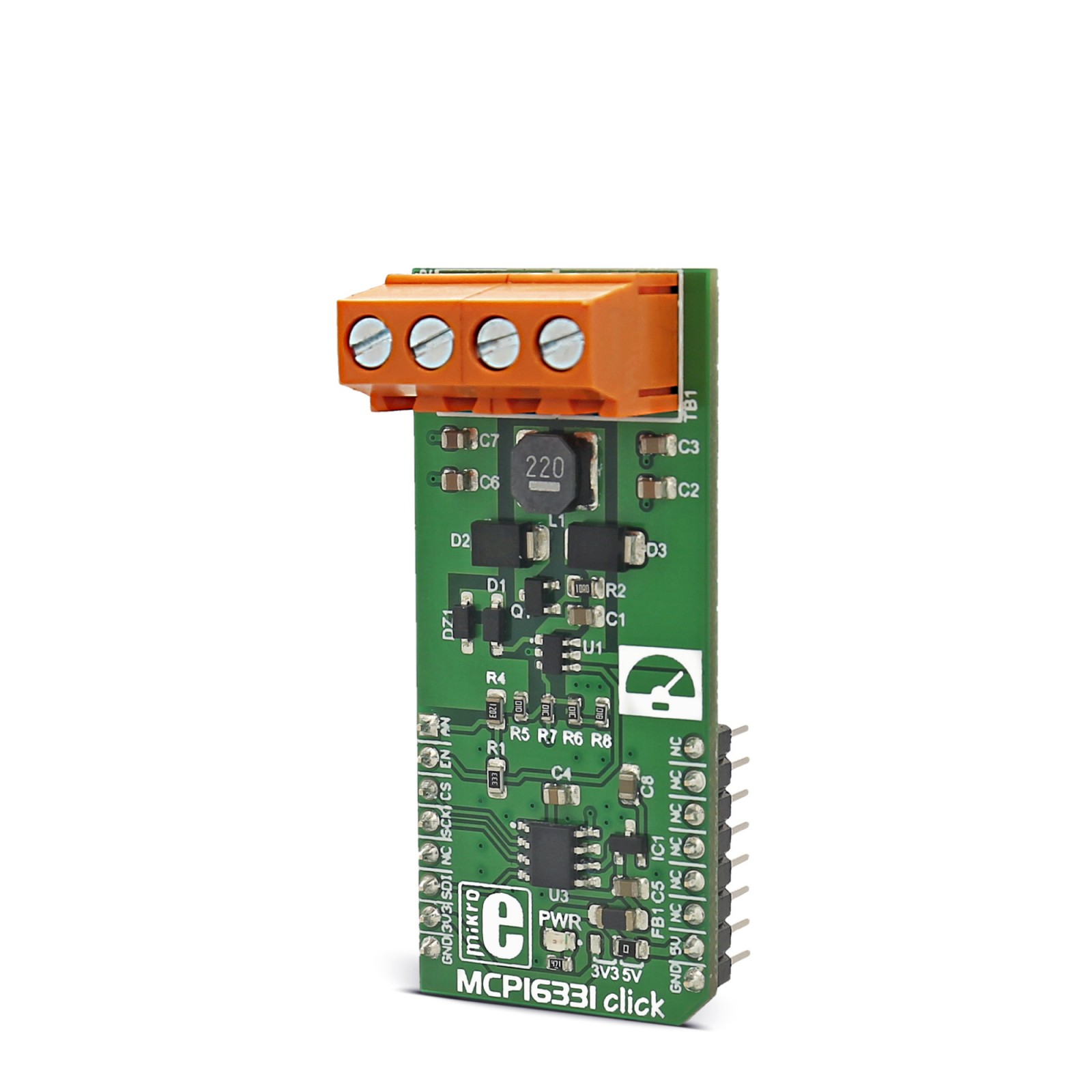 MCP16331 click - a non-inverting buck-boost voltage regulator | MikroElektronika