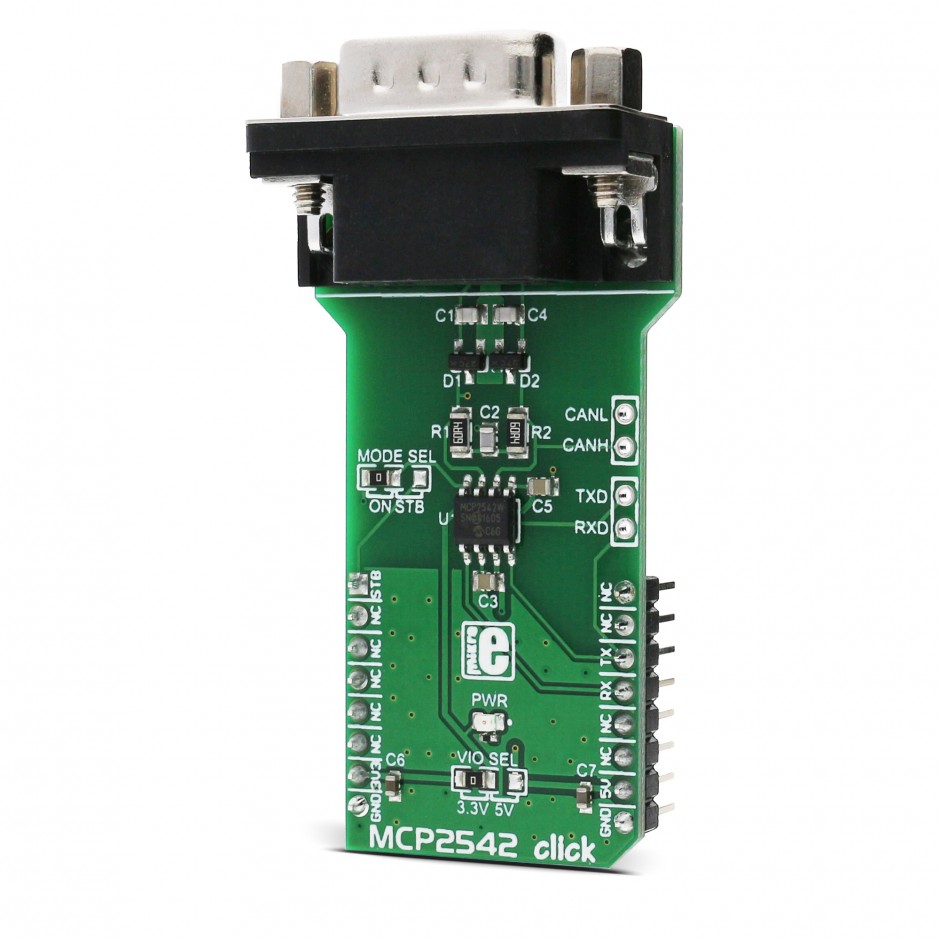 MCP2542 click — board with MCP2542 CAN transceiver