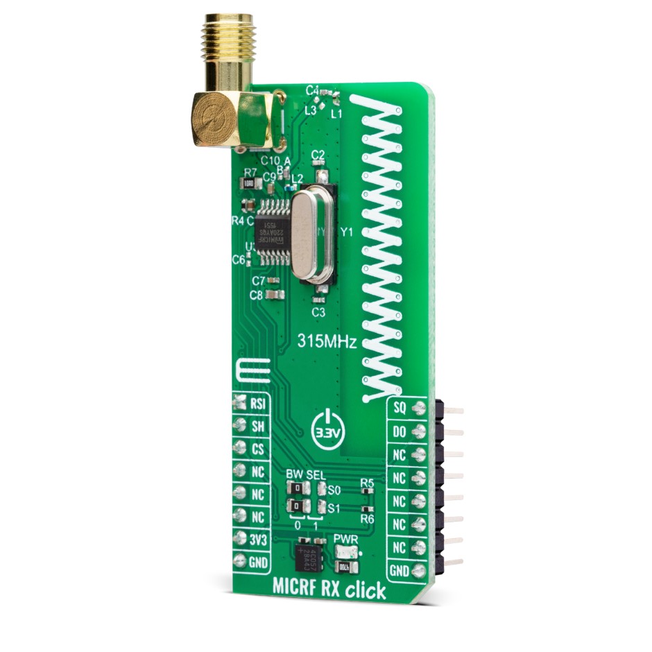 MICRF RX Click with MICRF220 for Low-Power RF Receiver Applications