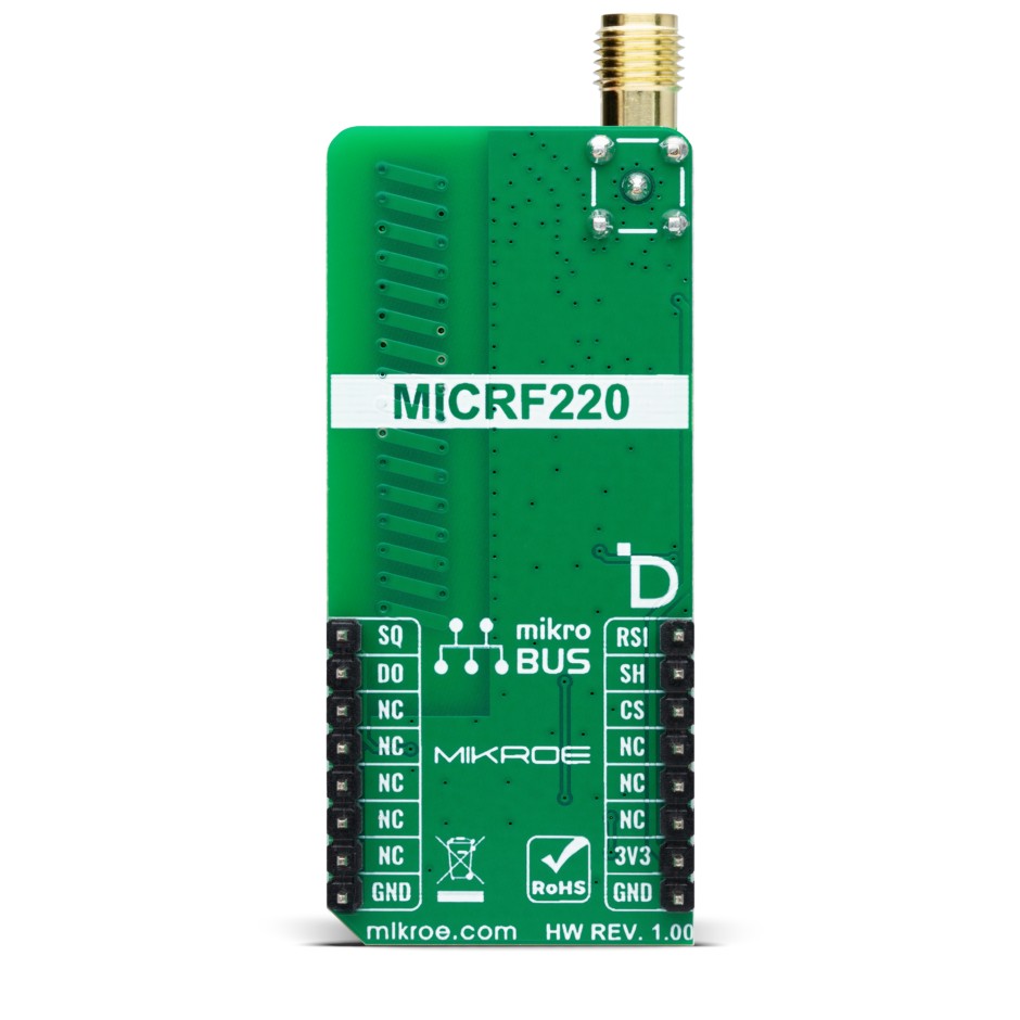 MICRF RX Click with MICRF220 for Low-Power RF Receiver Applications