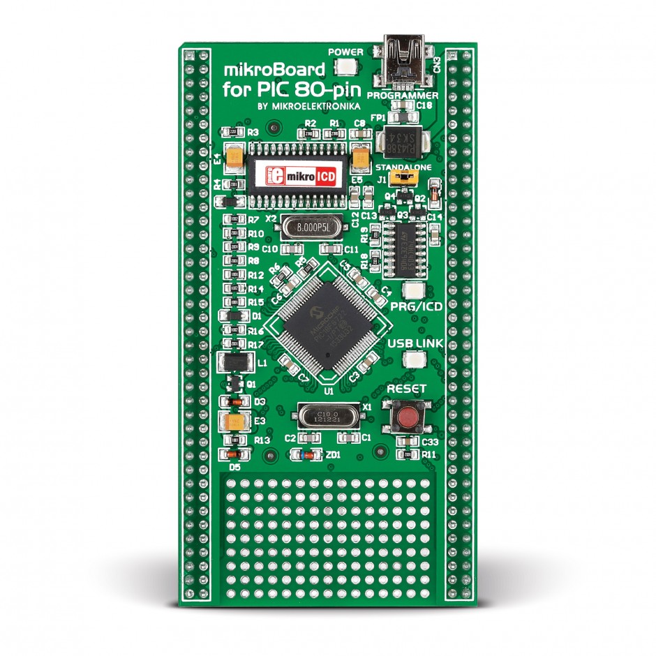mikroBoard for PIC 80-pin with PIC18F8520 - for UNI-DS6 Development System