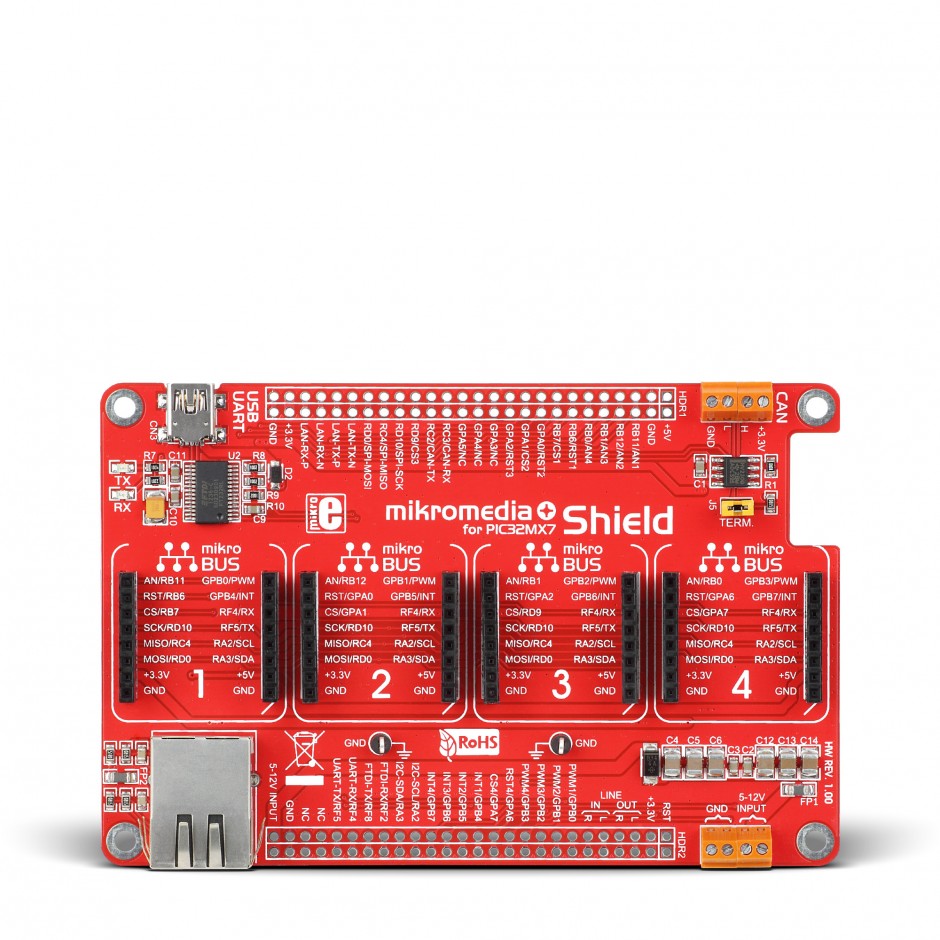 mikromedia Plus for PIC32MX7 Shield - MIKROE