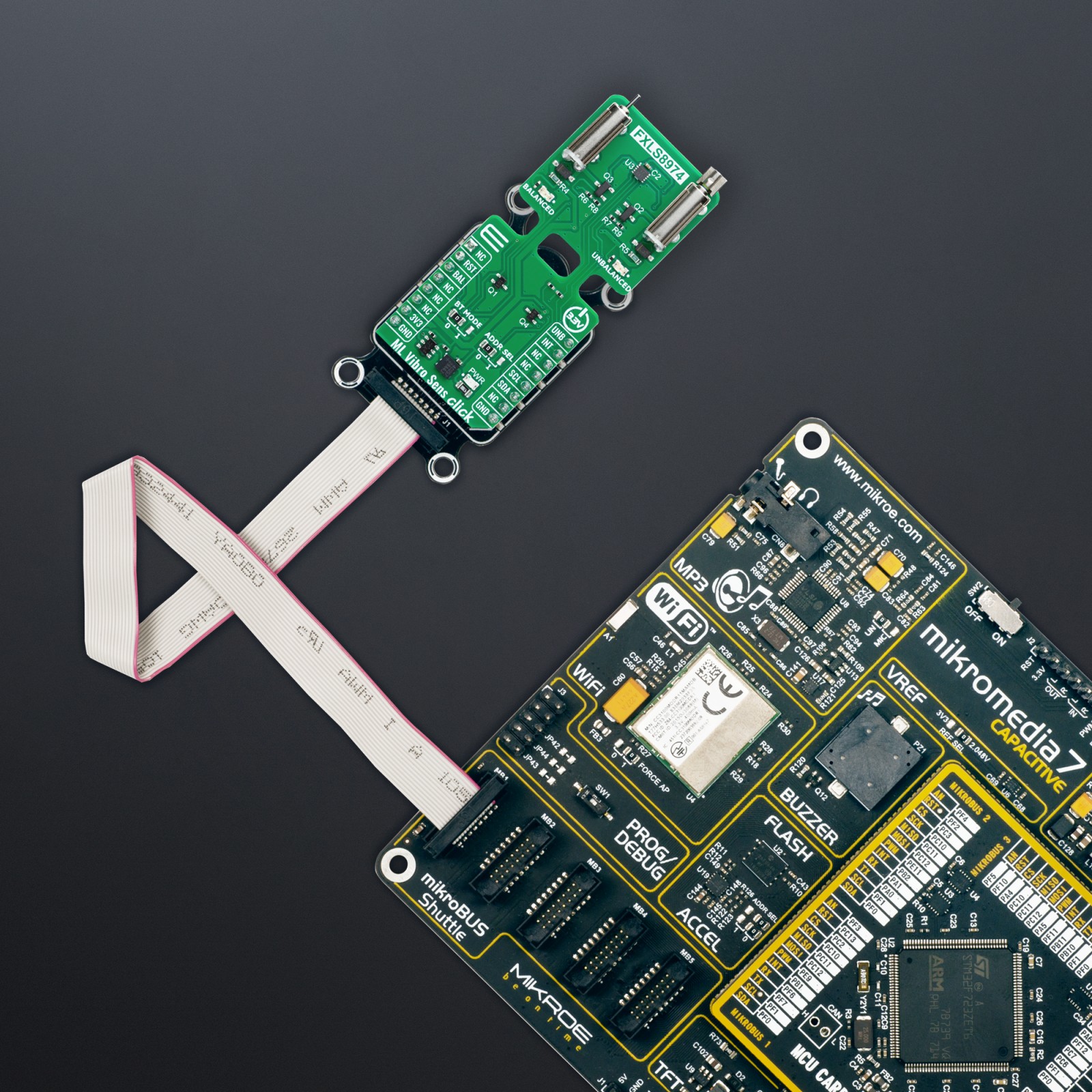 ML Vibro Sens Click with FXLS8974CF for AI-Ready Vibration Sensing