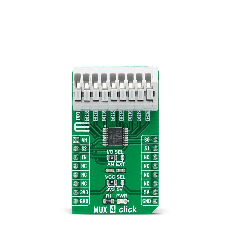 MUX 4 Click | 74HC4851 Multiplexer for Analog and Digital Switching