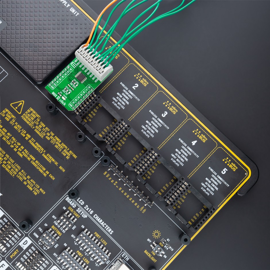 MUX 4 Click | 74HC4851 Multiplexer for Analog and Digital Switching