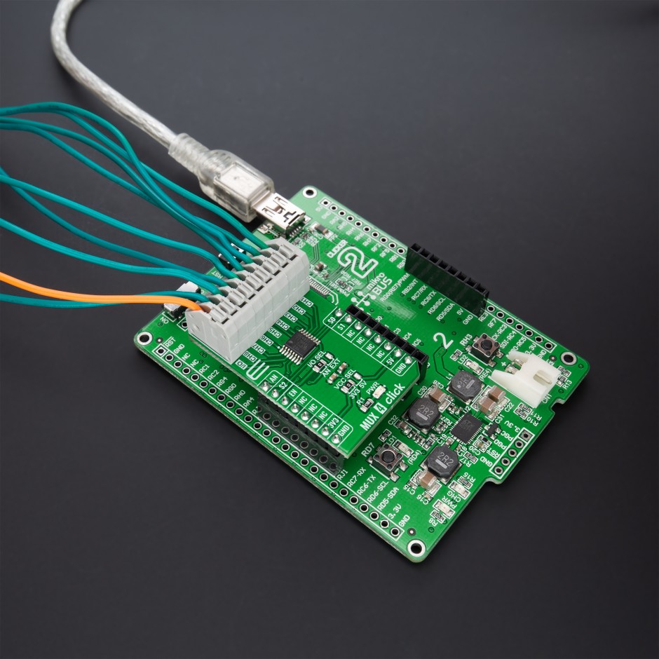 MUX 4 Click | 74HC4851 Multiplexer for Analog and Digital Switching