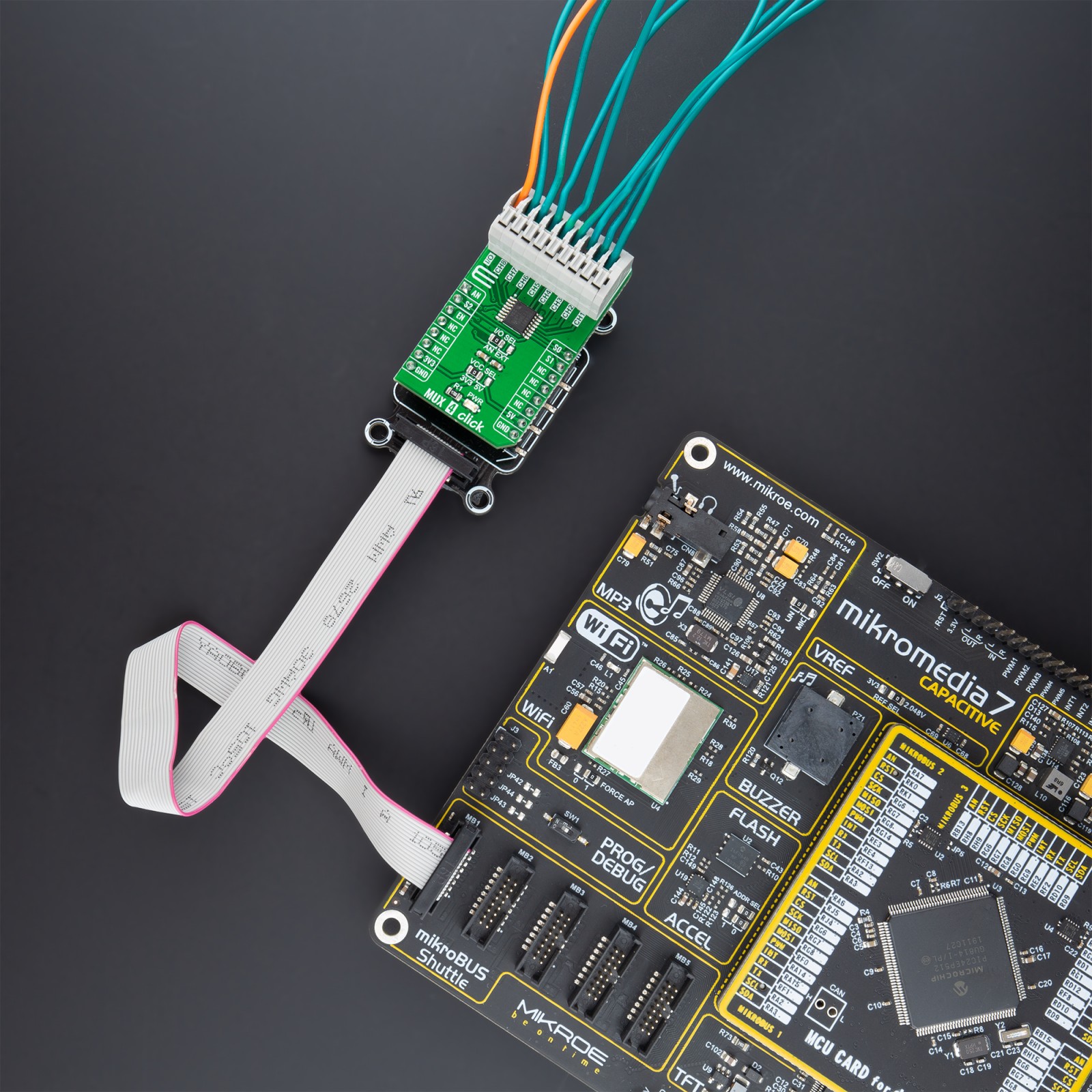 MUX 4 Click | 74HC4851 Multiplexer for Analog and Digital Switching