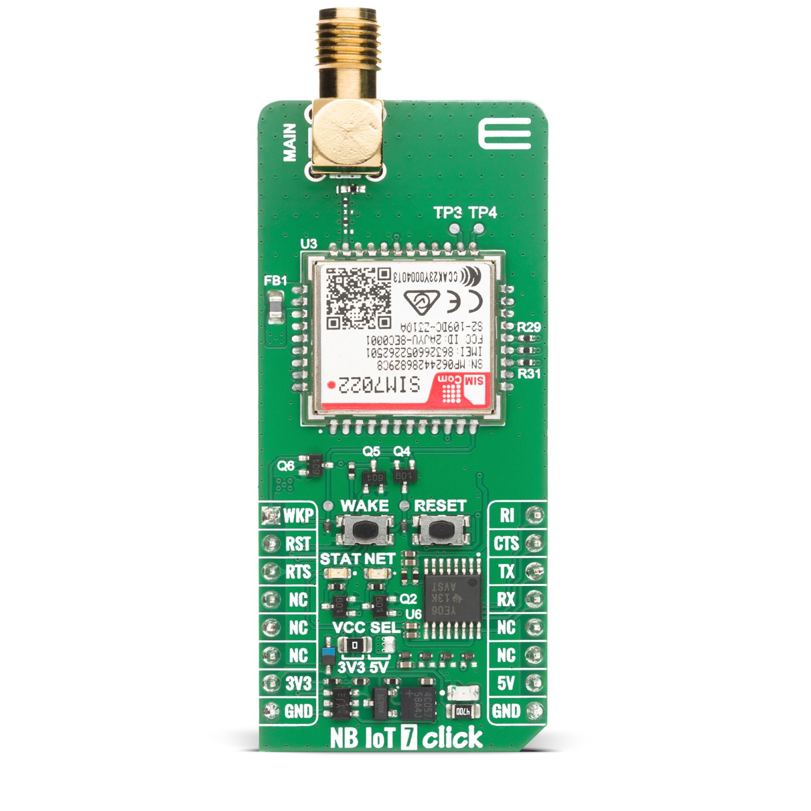 NB IoT 7 Click - Multi-Band NB-IoT Module | MIKROE-6557