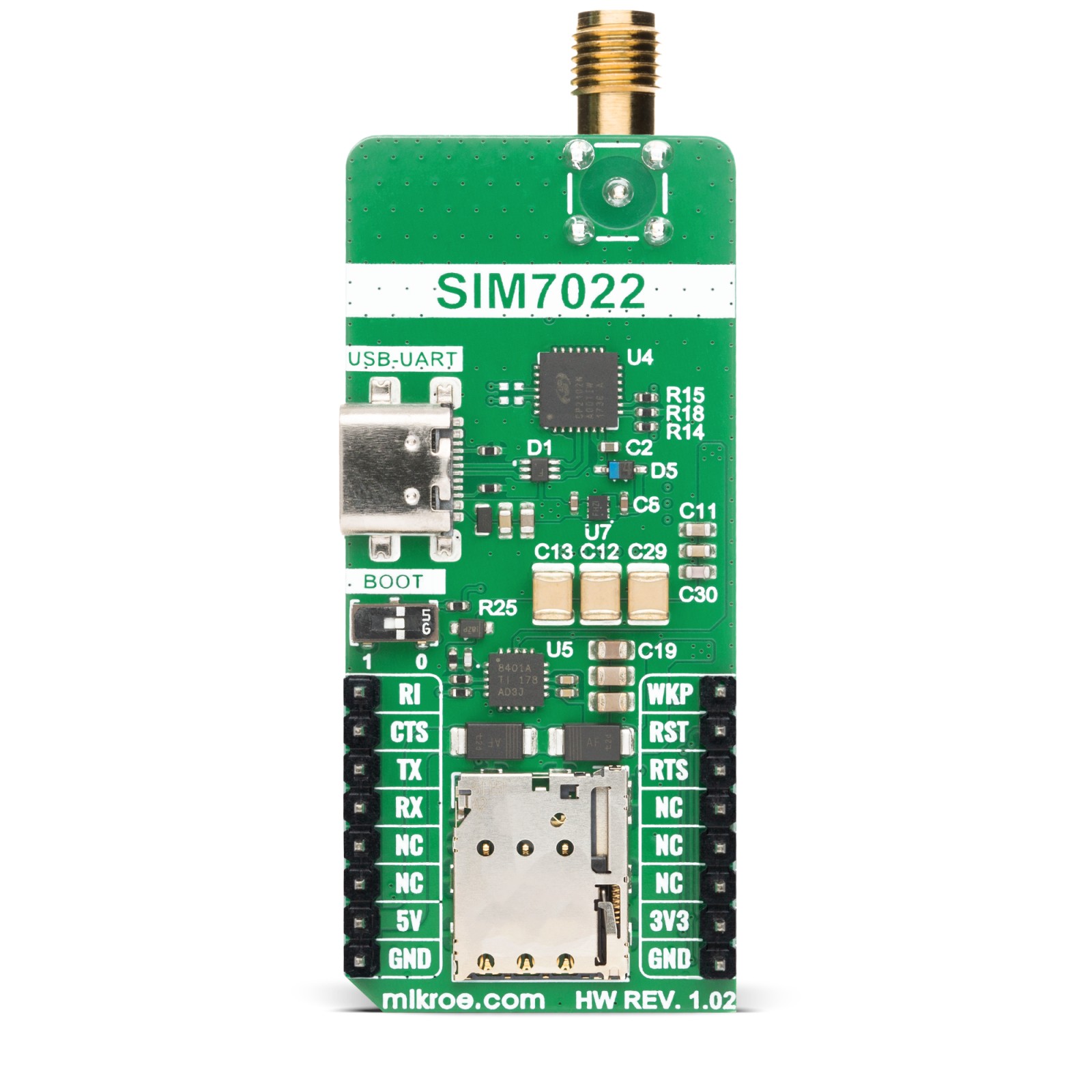 NB IoT 7 Click - Multi-Band NB-IoT Module | MIKROE-6557