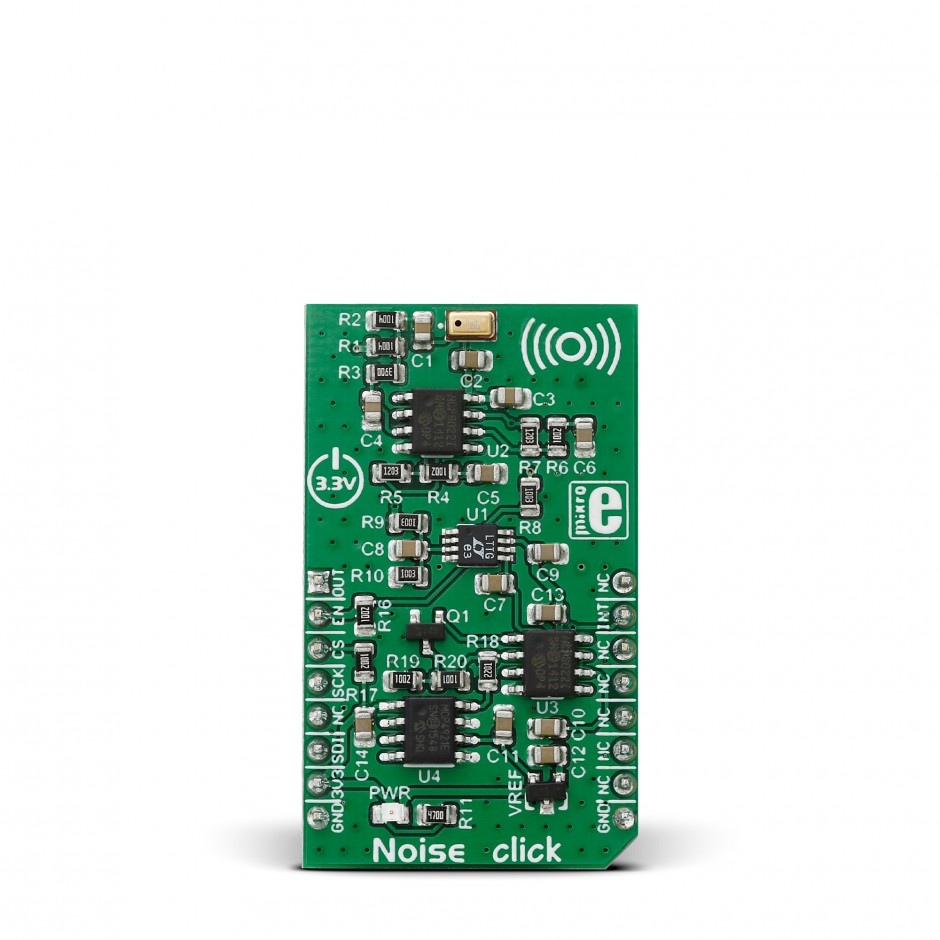 Noise click — board with audio noise detecting circuitry