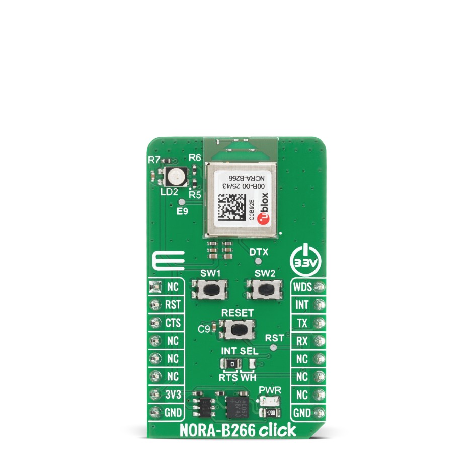 NORA-B266 Click - BLE 5.4 module with nRF54L10 SoC | MIKROE-6850
