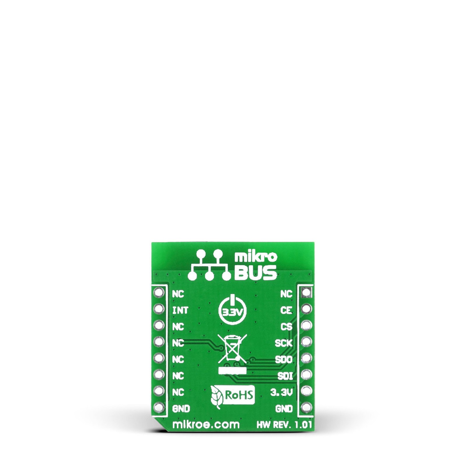 nRF C Click - Breakout board for Nordic nRF24L01P 2.4 GHz RF module