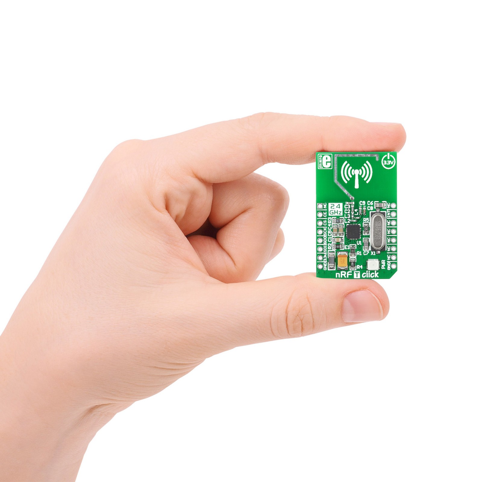 nRF T Click - Breakout board for Nordic nRF24L01P 2.4 GHz RF module