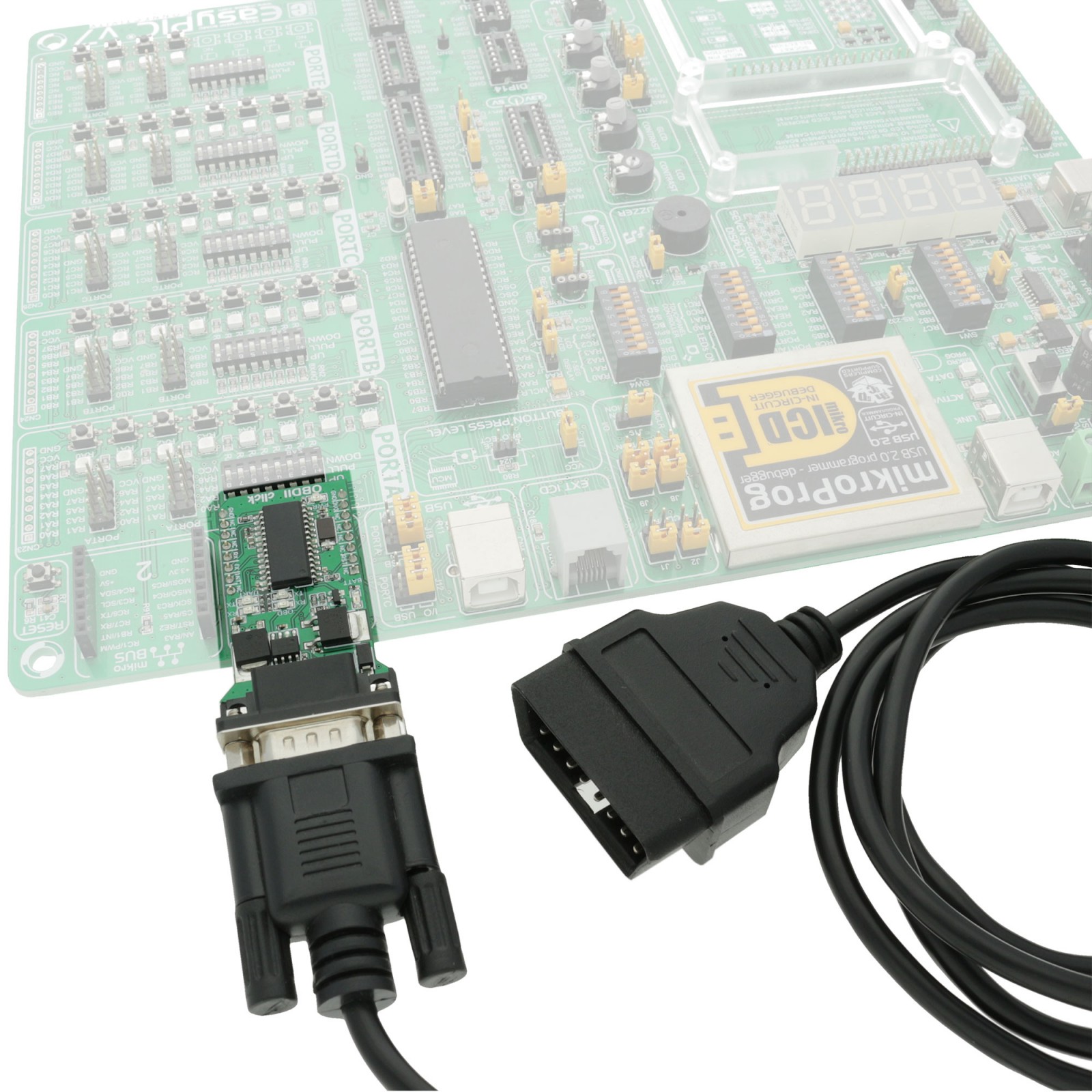 OBDII Click | STN1110-Based OBDII Module for Vehicle Diagnostics