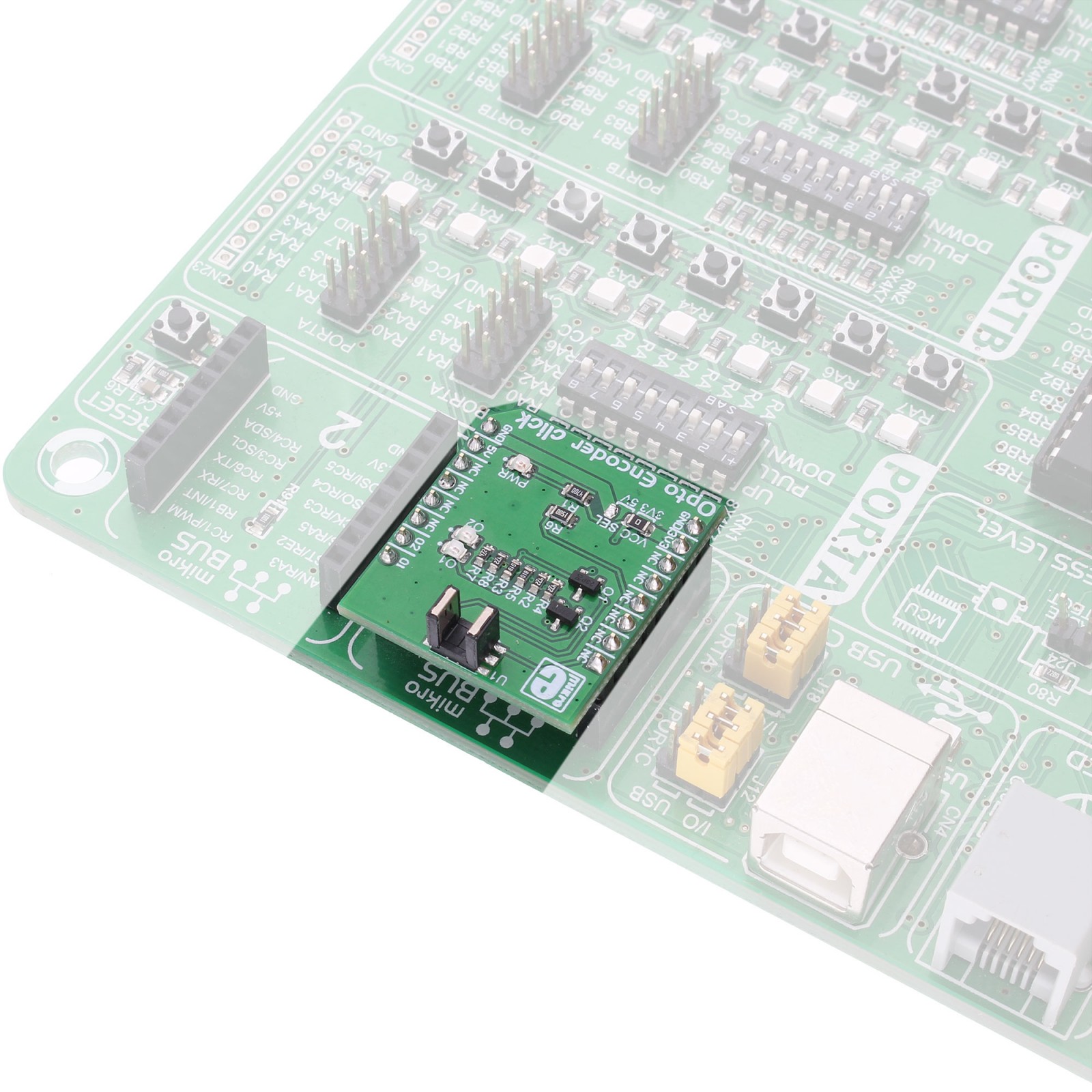 Opto Encoder Click – TCUT1600X01 Optical Encoder | mikroBUS™