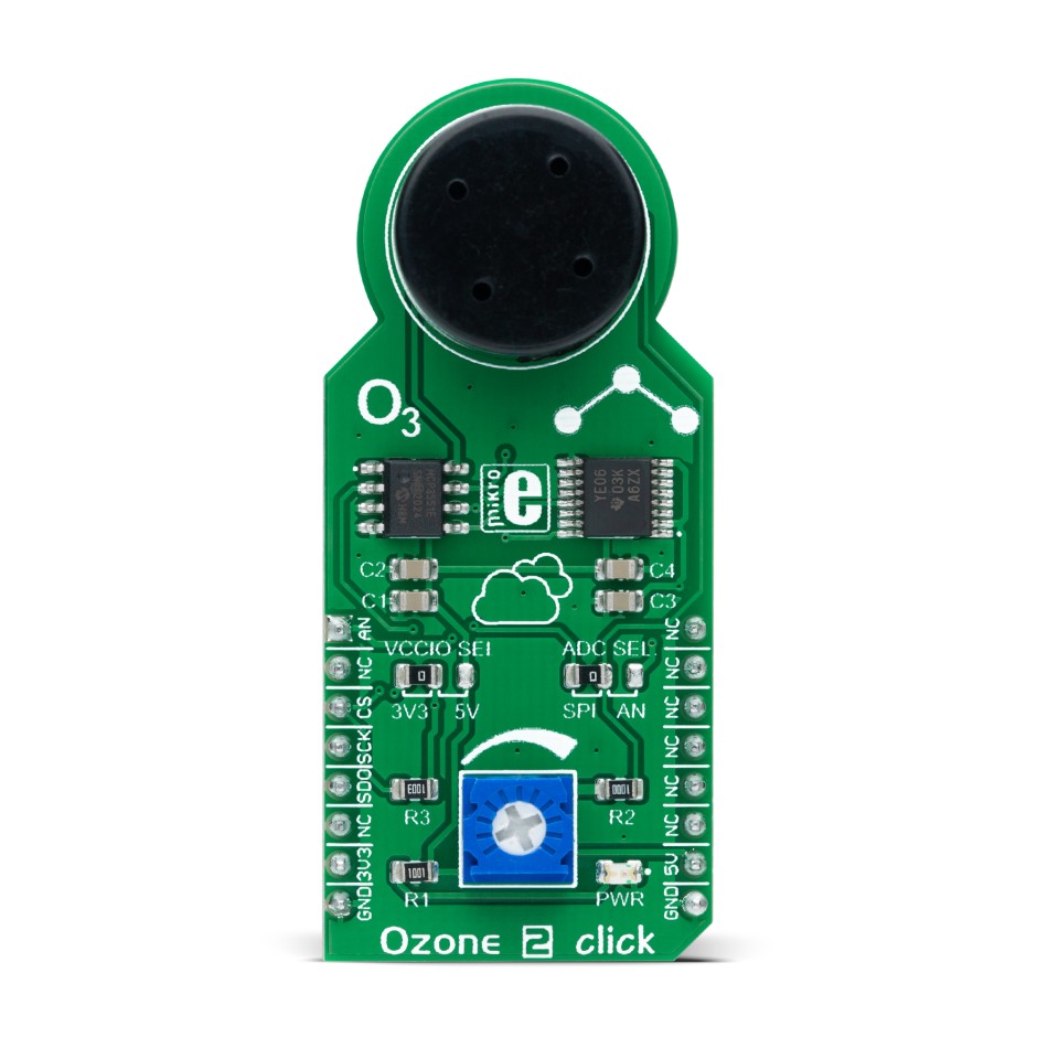 Ozone 2 click - board with an MQ131 sensor for O3 | MikroElektronika