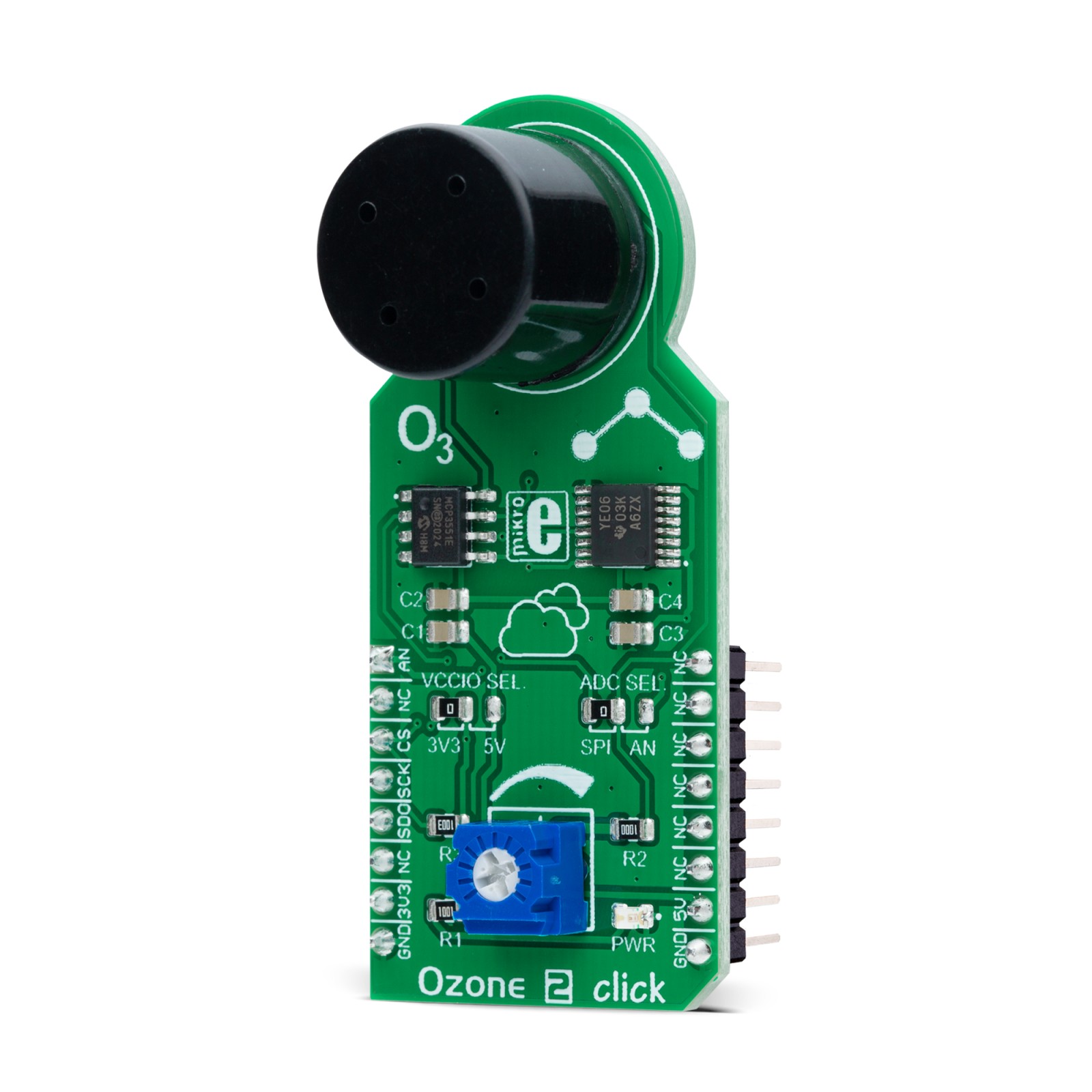 Ozone 2 click - board with an MQ131 sensor for O3 | MikroElektronika