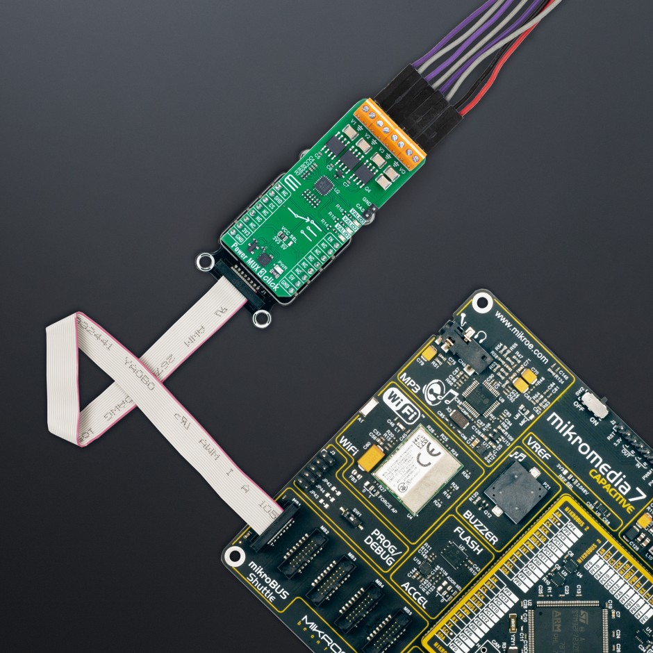 Power MUX 3 Click - Prioritized PowerPath™ controller | MIKROE-6622