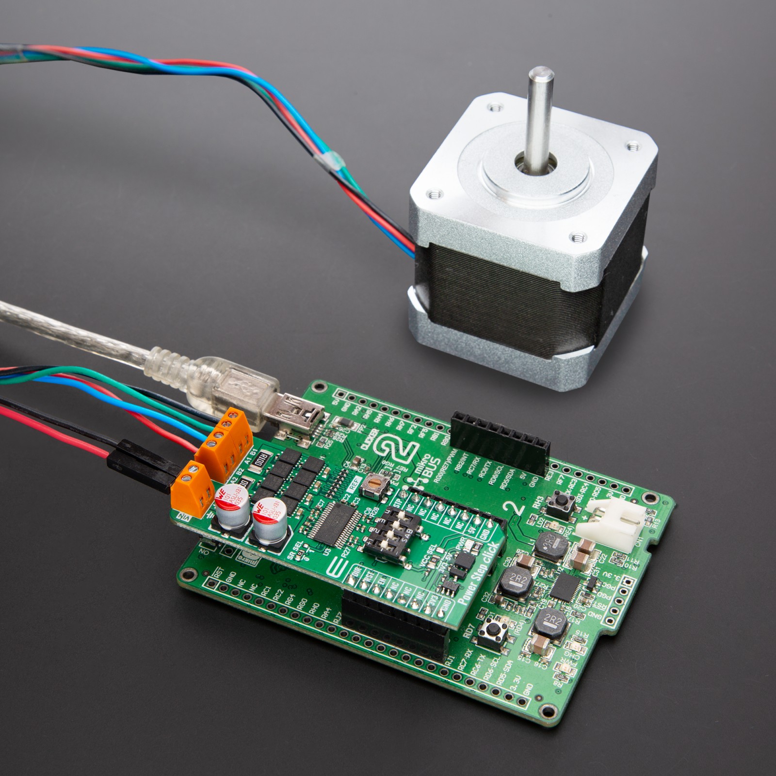 Power Step Click - For high-power bipolar stepper motors | MIKROE-6623