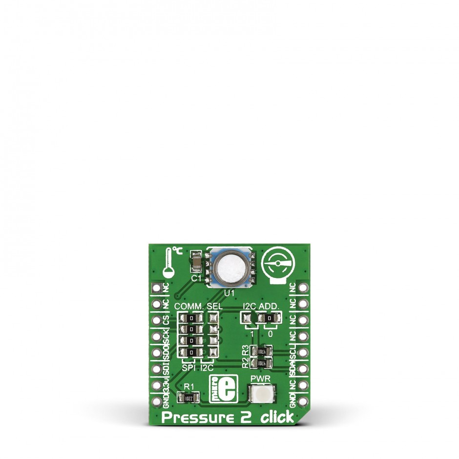 Pressure 2 click — board with SM5803, a high resolution MEMS pressure ...