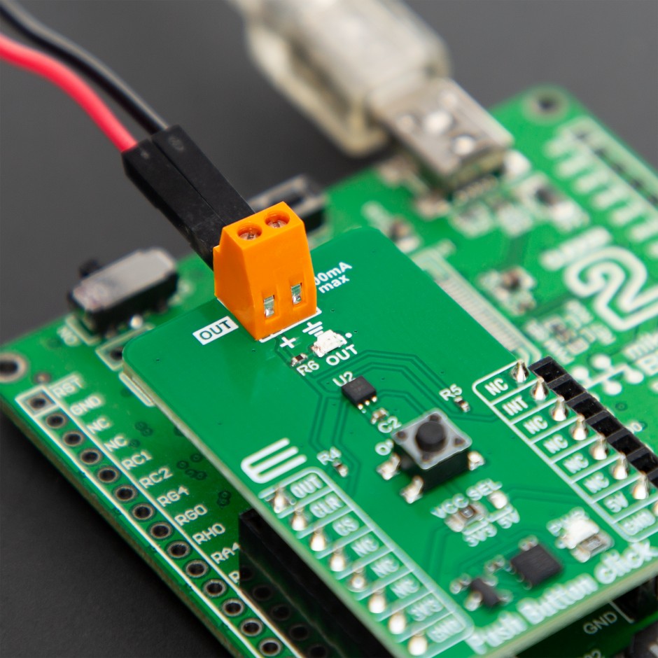 Push Button Click - Pushbutton ON/OFF Controller | MIKROE-6811