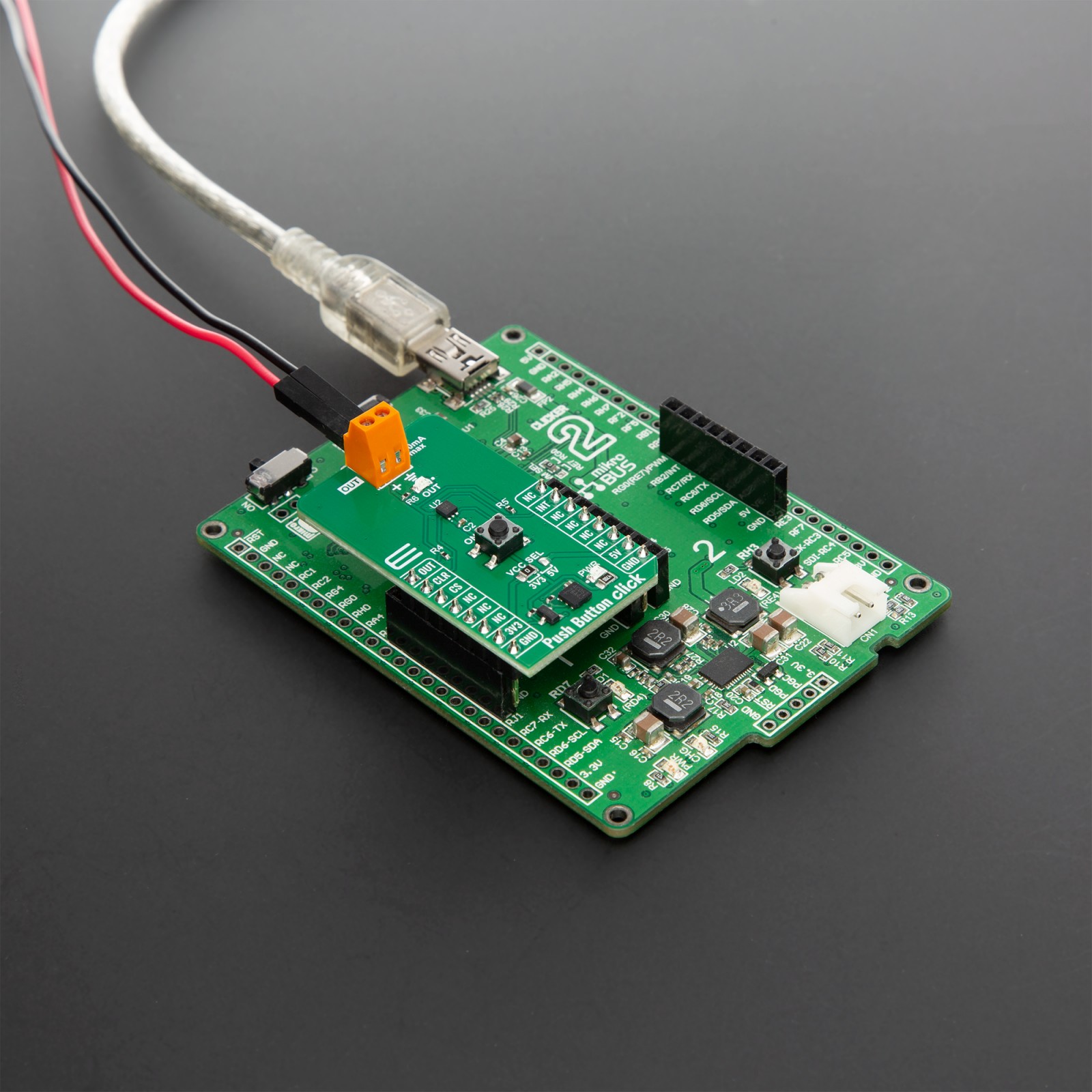 Push Button Click - Pushbutton ON/OFF Controller | MIKROE-6811