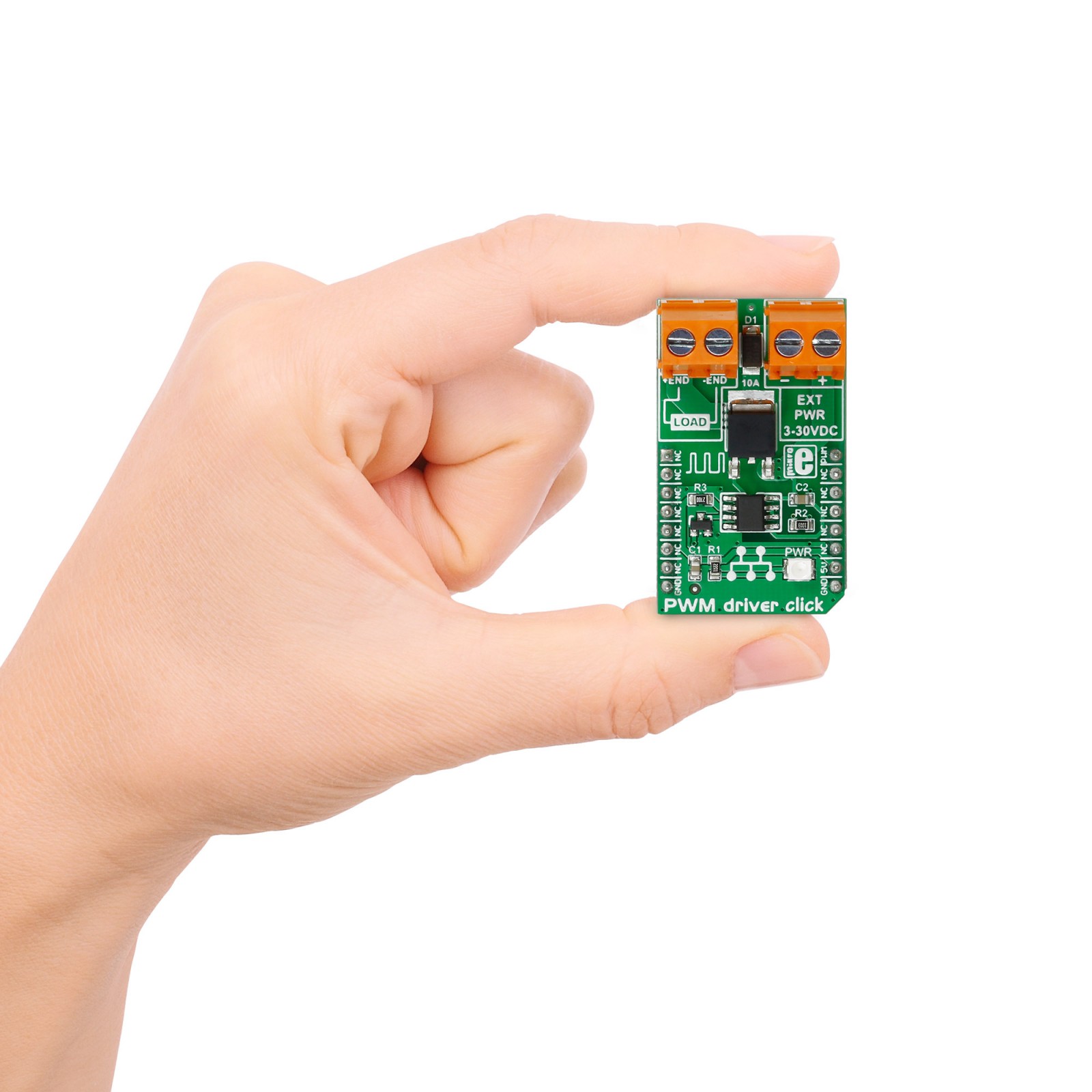 PWM driver click — board with Si8711CC isolator from Silicon Labs | MikroElektronika