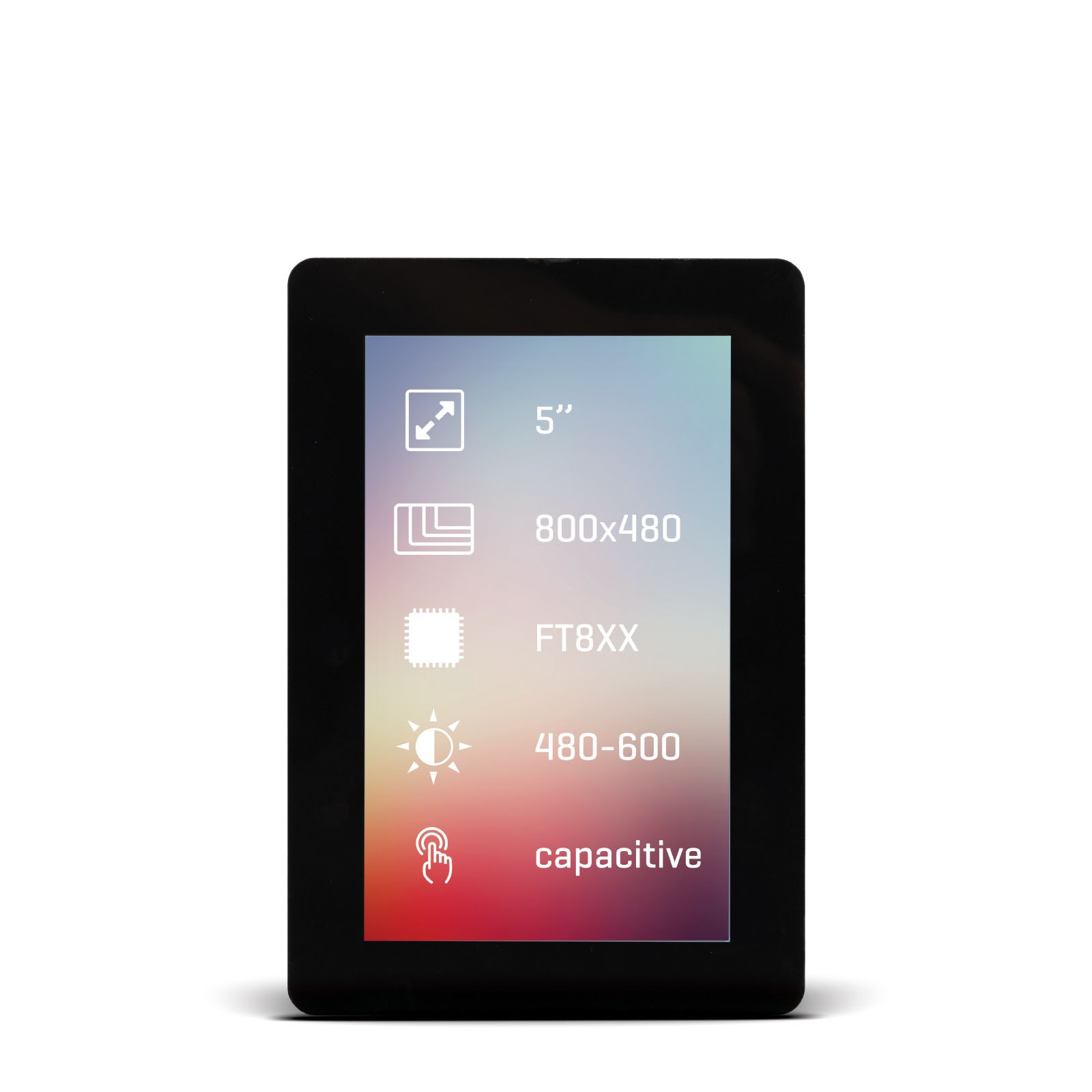Riverdi Display 5" UXB – TFT with capacitive touchscreen and decorative ...
