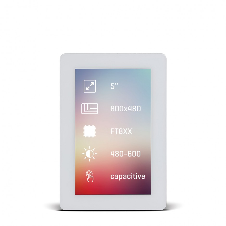 Riverdi Display 5" UXW – TFT with capacitive touchscreen and decorative ...