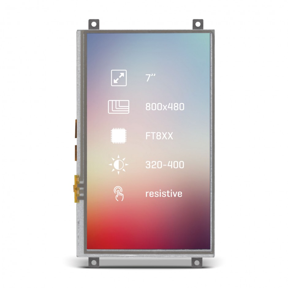 Riverdi Display 7” Res – TFT display with resistive touchpanel and ...