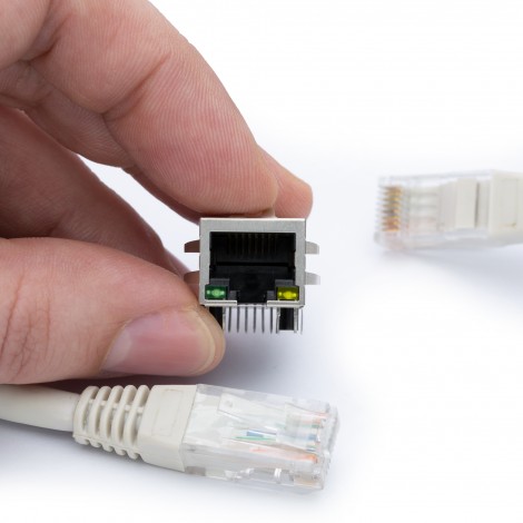 RJ45 Ethernet Jack with LEDs