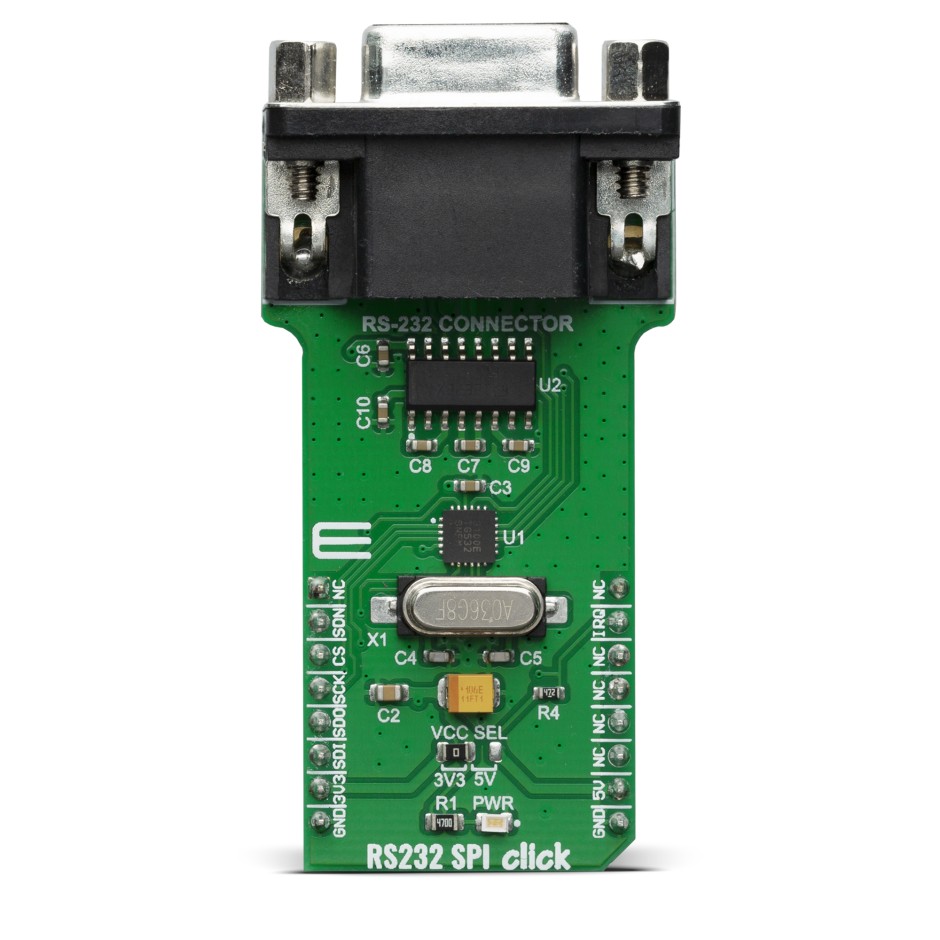 RS232 SPI Click – MAX3100 UART-to-SPI Converter | mikroBUS™