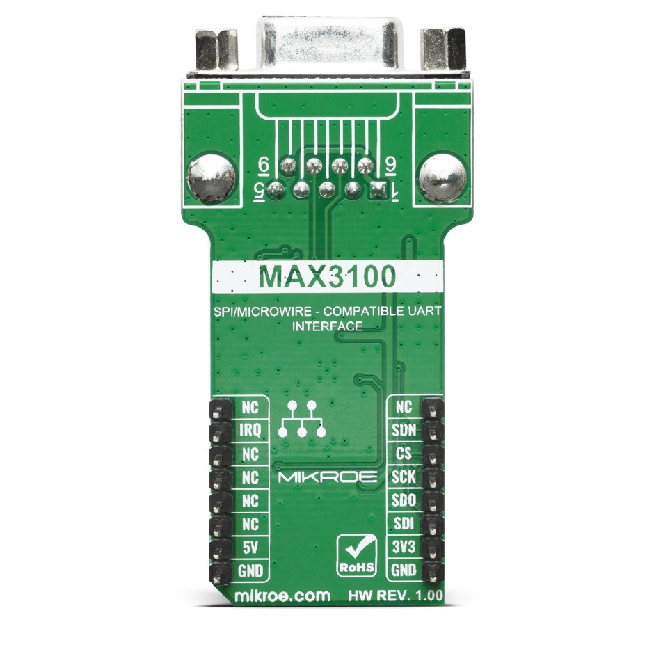 RS232 SPI Click – MAX3100 UART-to-SPI Converter | mikroBUS™