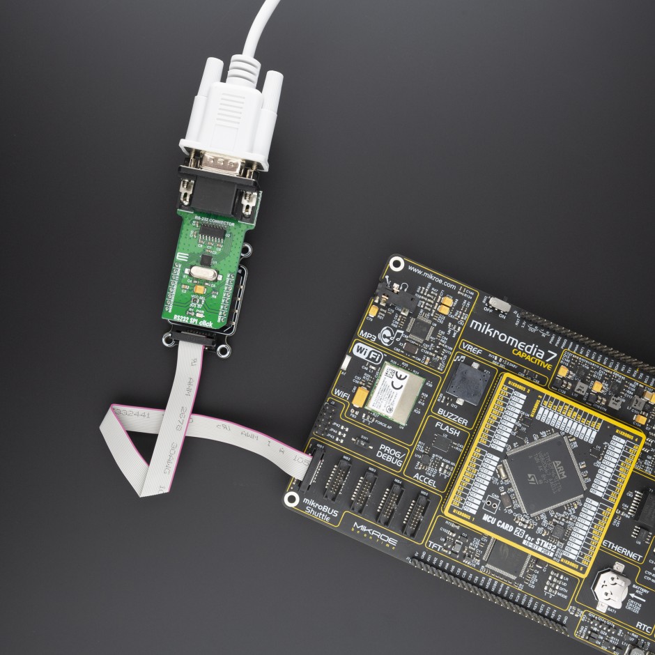 RS232 SPI Click – MAX3100 UART-to-SPI Converter | mikroBUS™