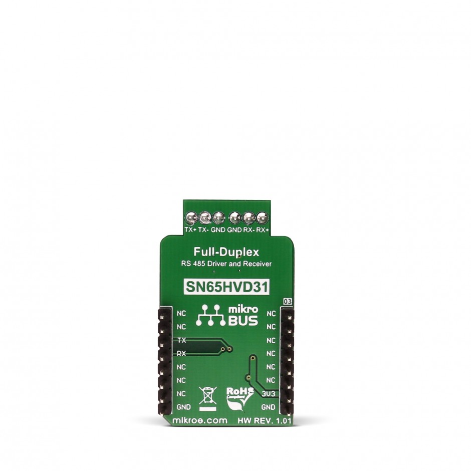 RS485 3 click with Texas Instruments' SN65HVD31DR | MikroElektronika