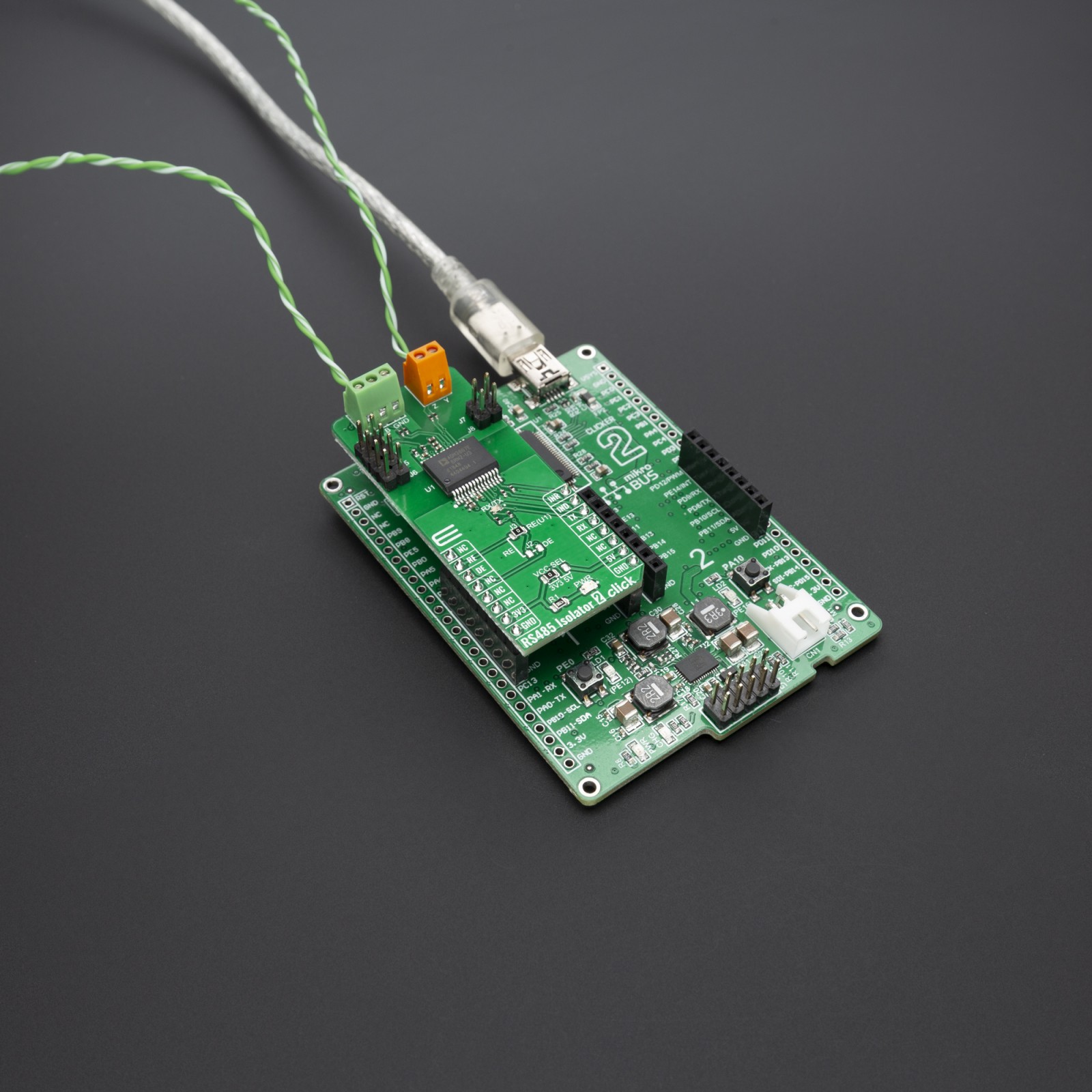 RS485 Isolator 2 Click | ADM2867E Digital Isolated Transceiver