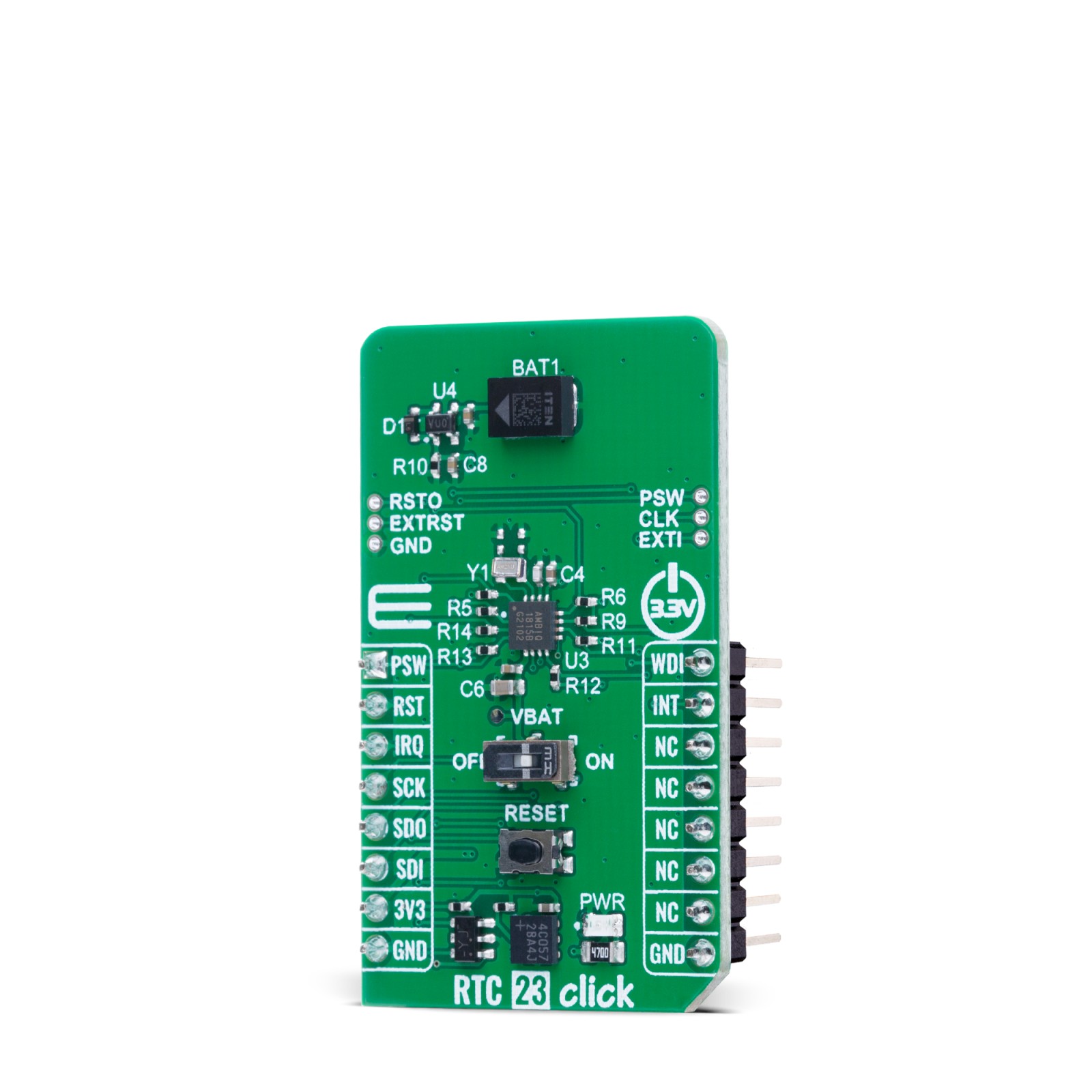 RTC 23 Click - Ultra-low power SPI real-time clock | MIKROE-6281