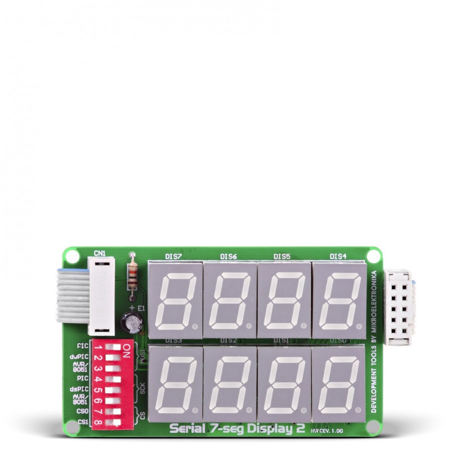 Serial 7-seg Display 2 Board - 2 x 4-digit Seven segment Display