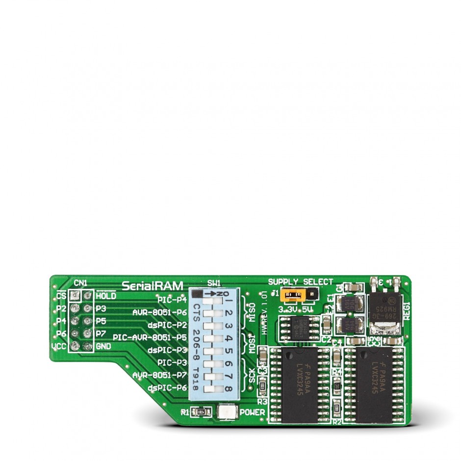 SerialRAM - Add-On Board with 23K640 64Kbit SRAM memory
